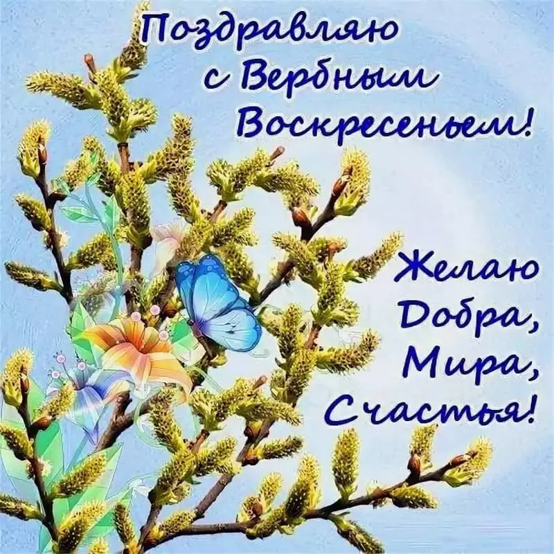 Вербна неділя: привітання, картинки, листівки, голосові і відео привітання 594_11