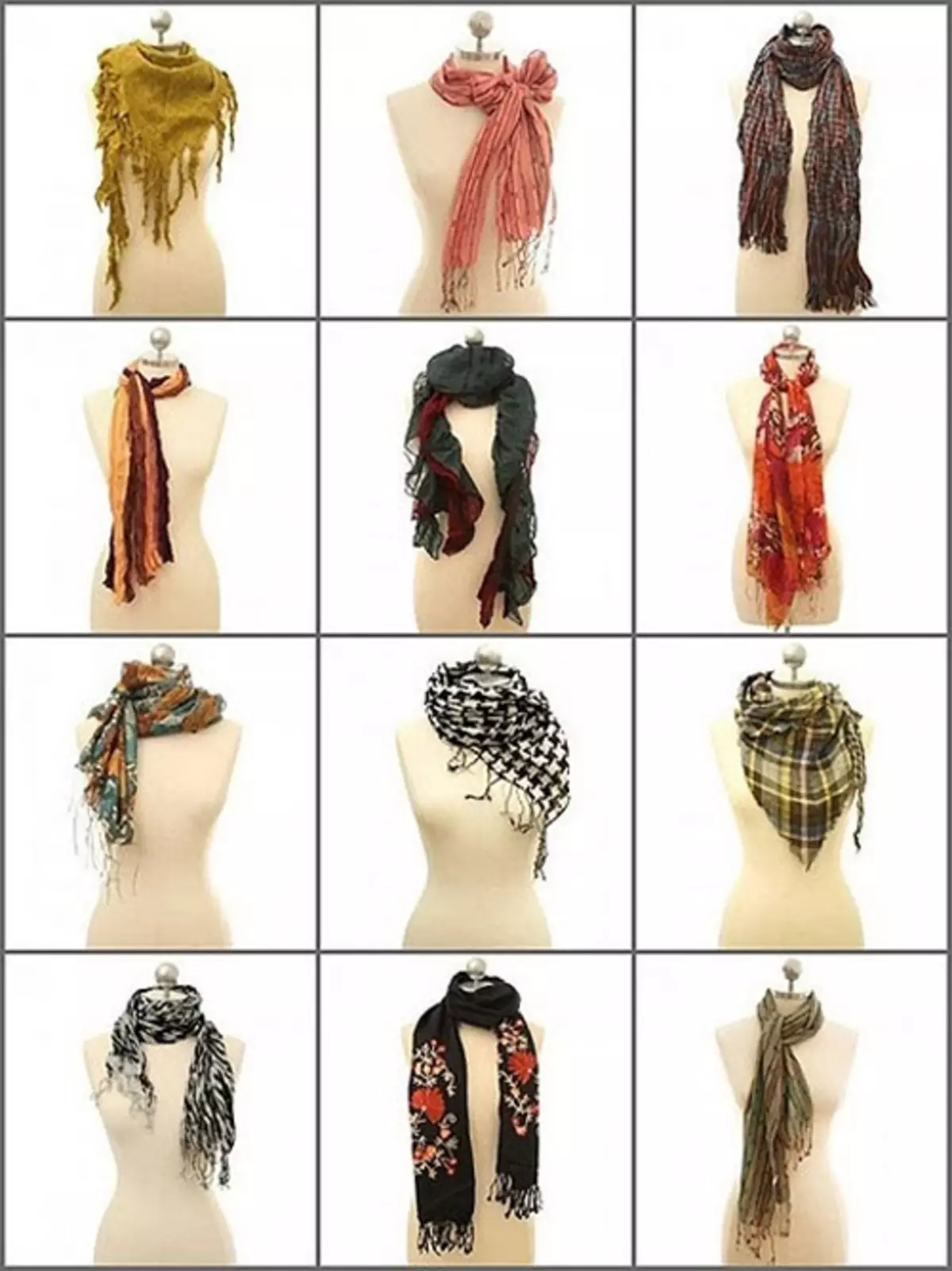 Hoe een sjaal prachtig binden? Modieuze sjaal TIE-opties